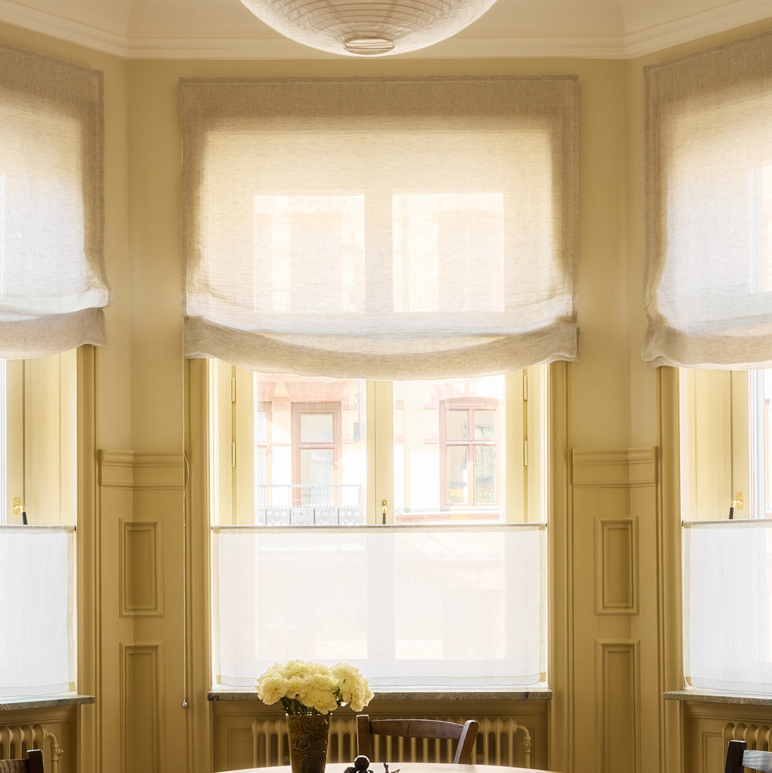 Sheer linen soft roman blind - sand – ATT PYNTA