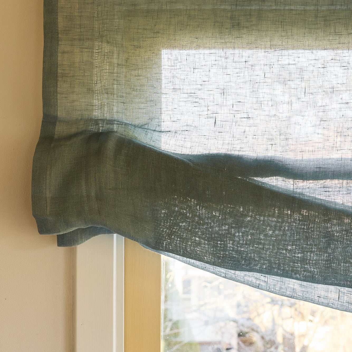 Sheer linen soft roman blind - petrol – ATT PYNTA