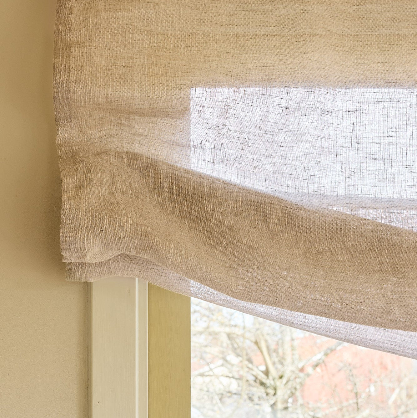 Sheer linen soft roman blind - sand – ATT PYNTA