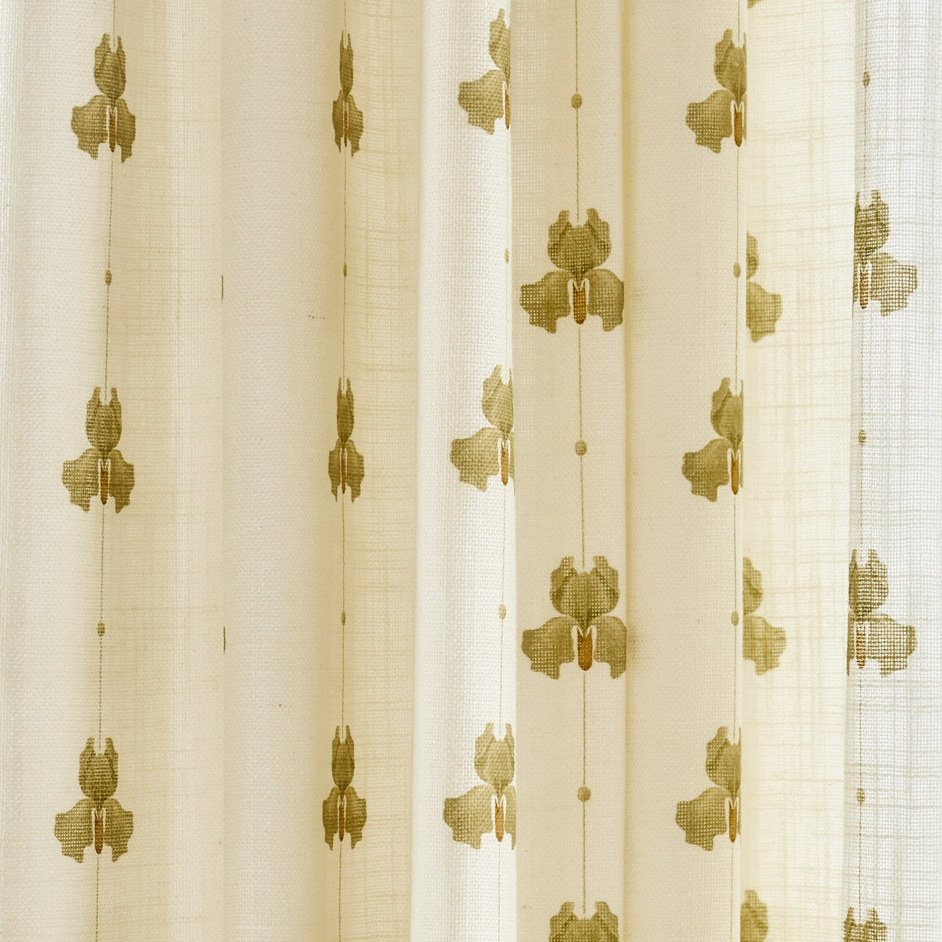 Buy Sweet Pea Linen Wave Ruffle Café Curtain - Olive Green Online – ATT ...