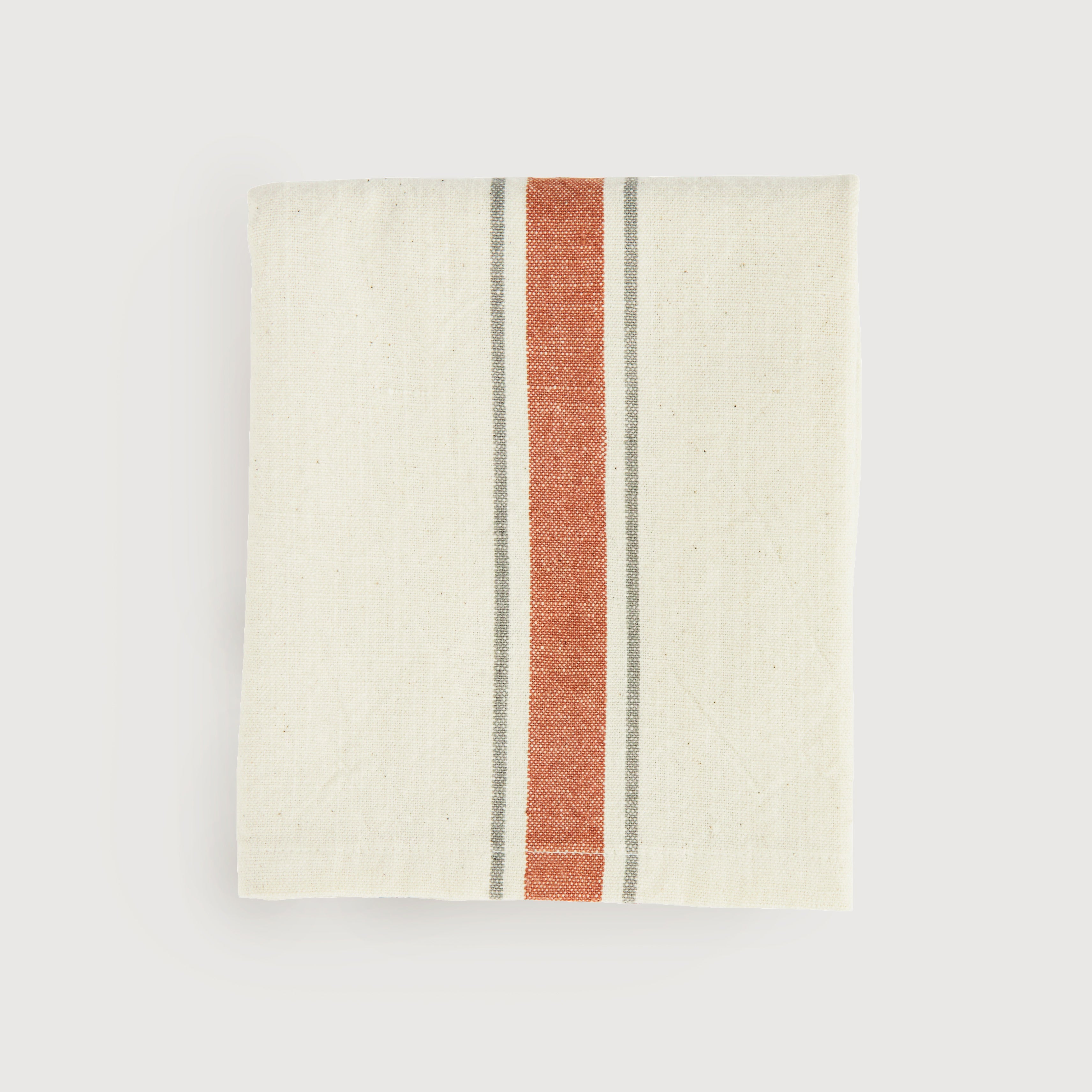 Linn Stripe kitchen tea towel, terracotta and taupe – ATT PYNTA