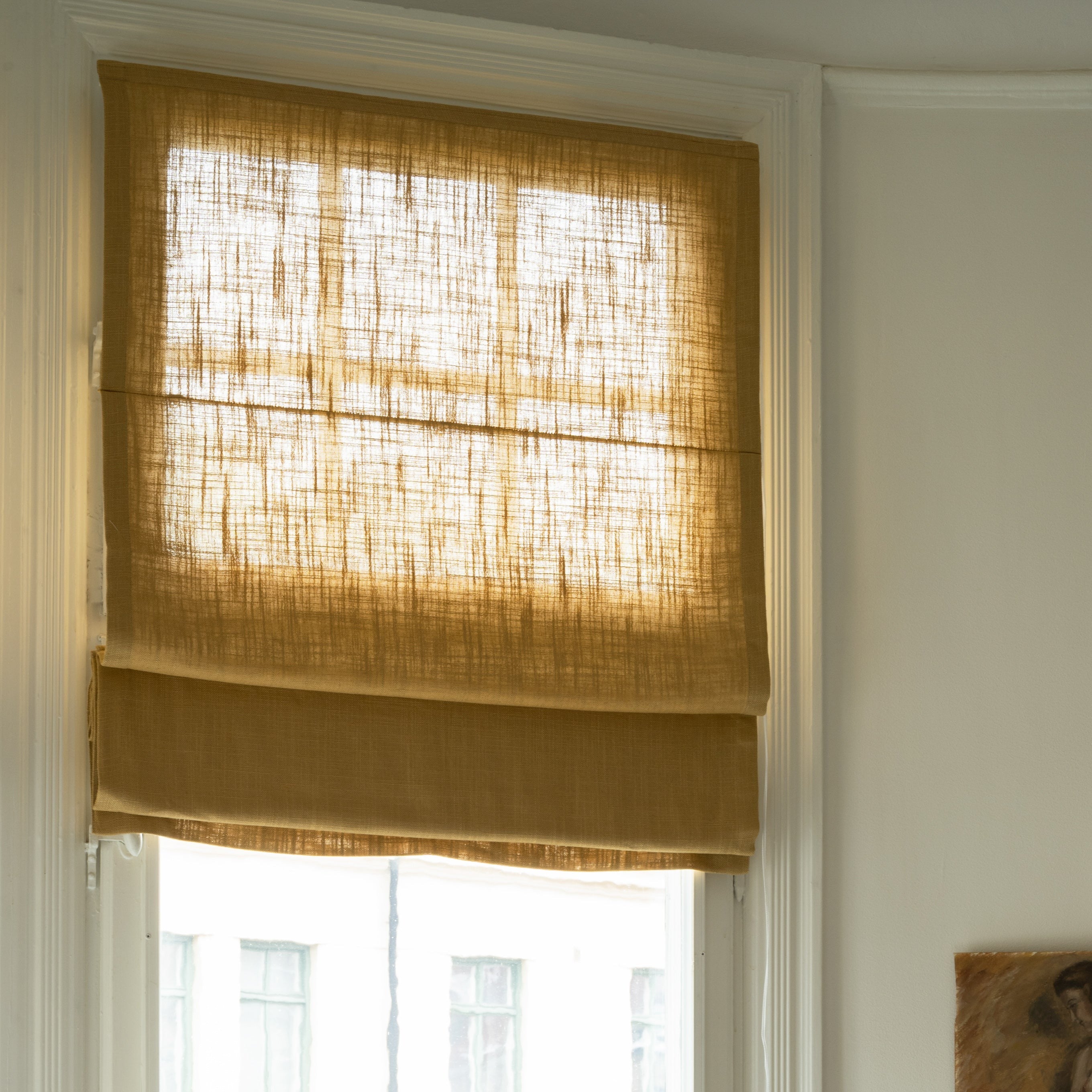 Linen roman blind - Mustard – ATT PYNTA